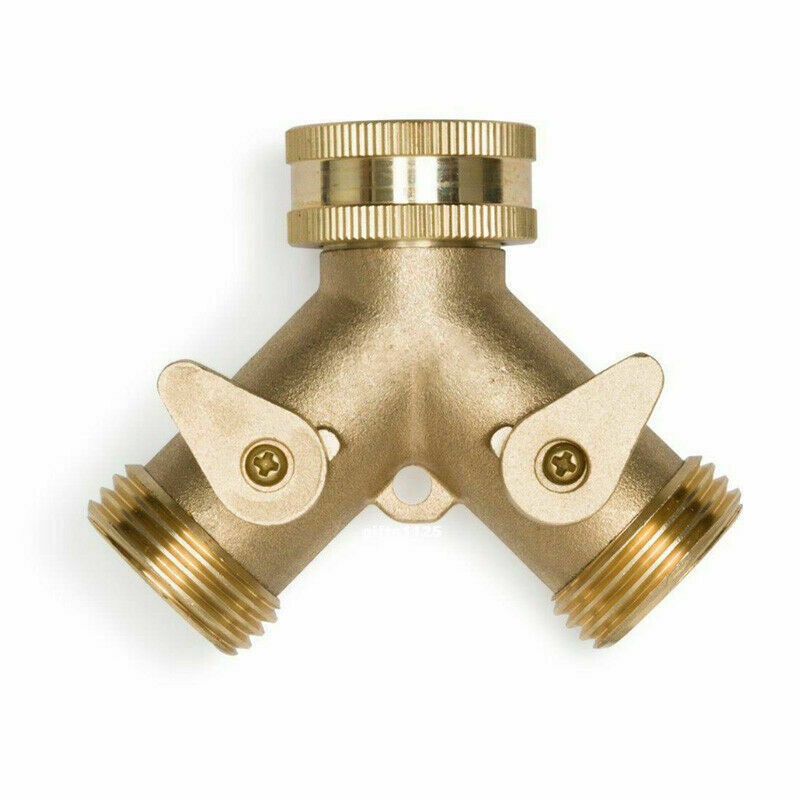 2-Wege Y-Verteiler 3/4 Zoll Messing mit Absperrhähnen Ventil für Gartenschlauch | eBay